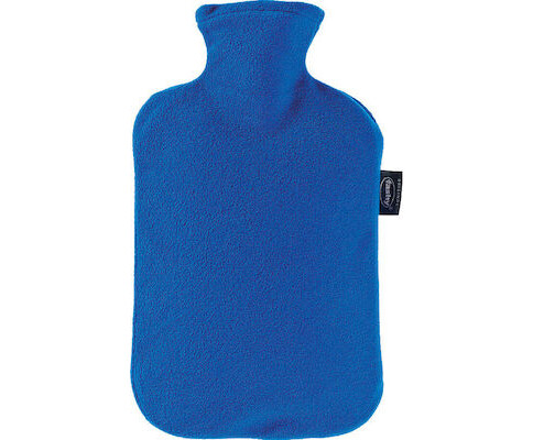 Fashy Θερμοφόρα νερού με Fleece κάλυμμα 2 Lt Μπλε